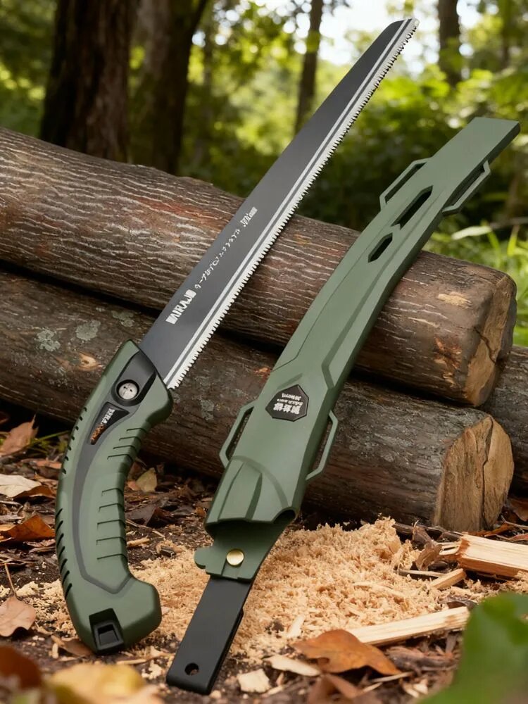 Пила садовая ножовка по дереву, ручная, с чехлом, длина лезвия 30 см