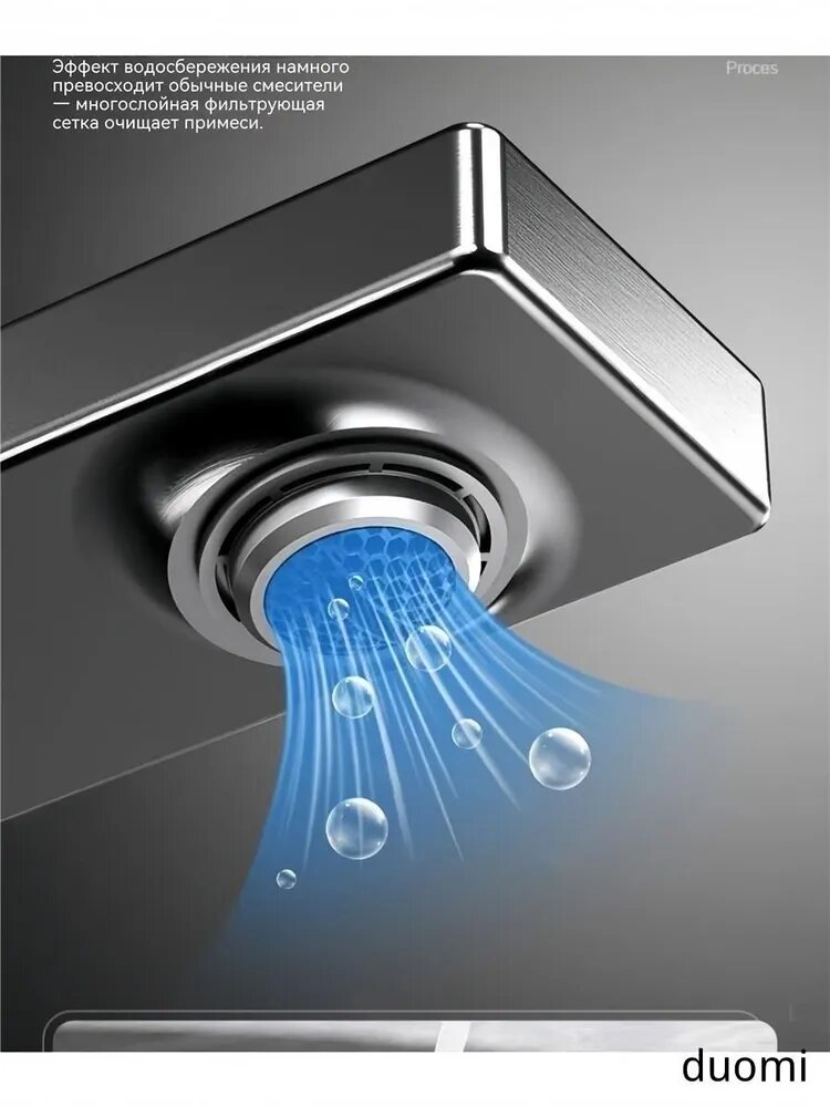 Смеситель для раковины GROHE пистолетный серый цельномедный утолщённый для кухни — фото 1