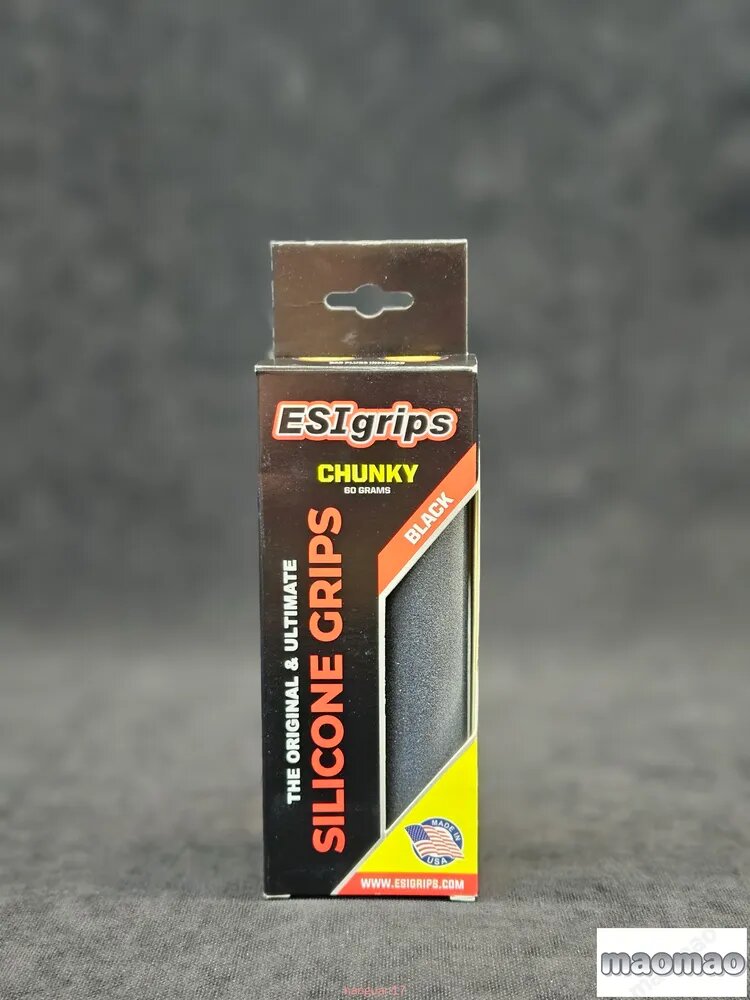Грипсы (ручки) для руля велосипеда силиконовые ESI Chunky (диаметр 32мм), Черные