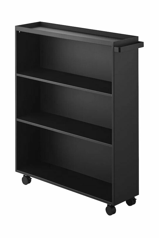 Мобильный стеллаж Yamazaki 1486 размеры: 59 x 15,6 x 70 см, цвет черный