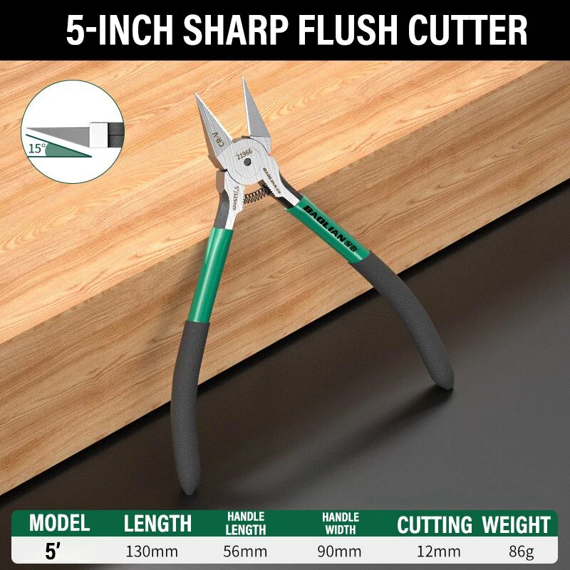 Кусачки диагональные ножничного типа для электрика, бокорезы, высокая твердость, тонкий край, ручные, стальные, прочные, для мастерской