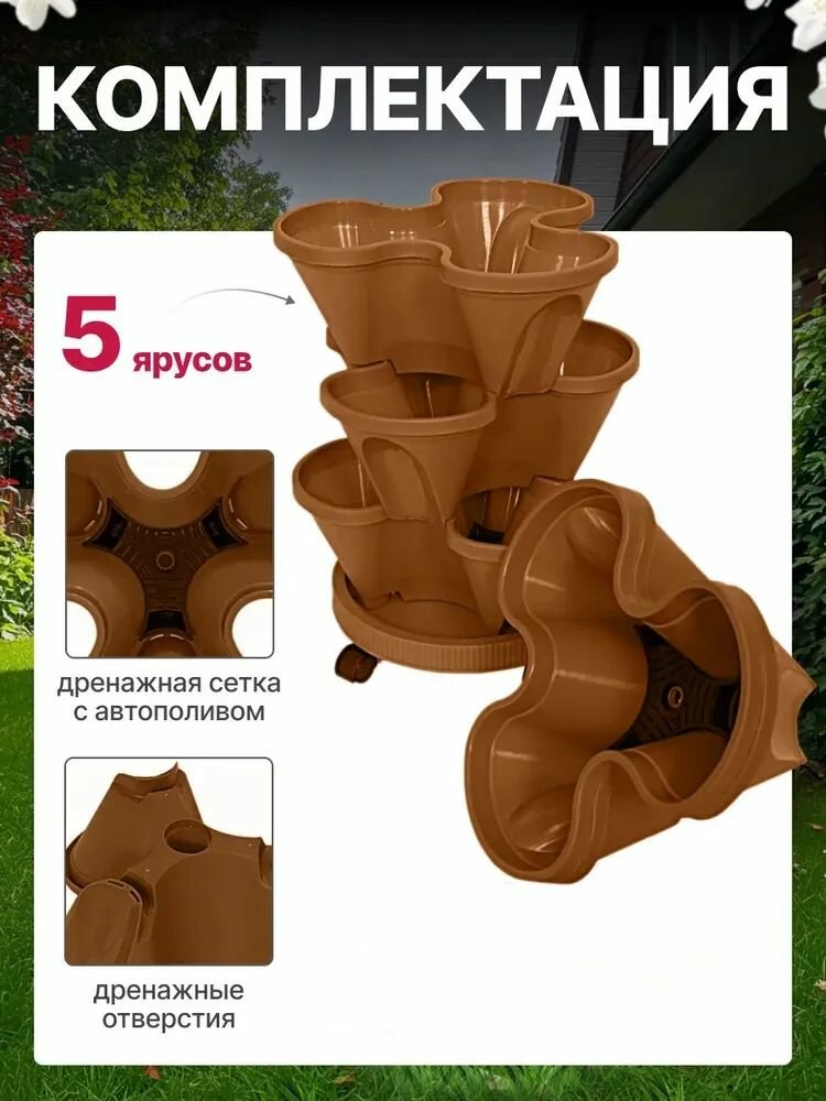 Грядка, 0.33х0.33 м, 5 шт