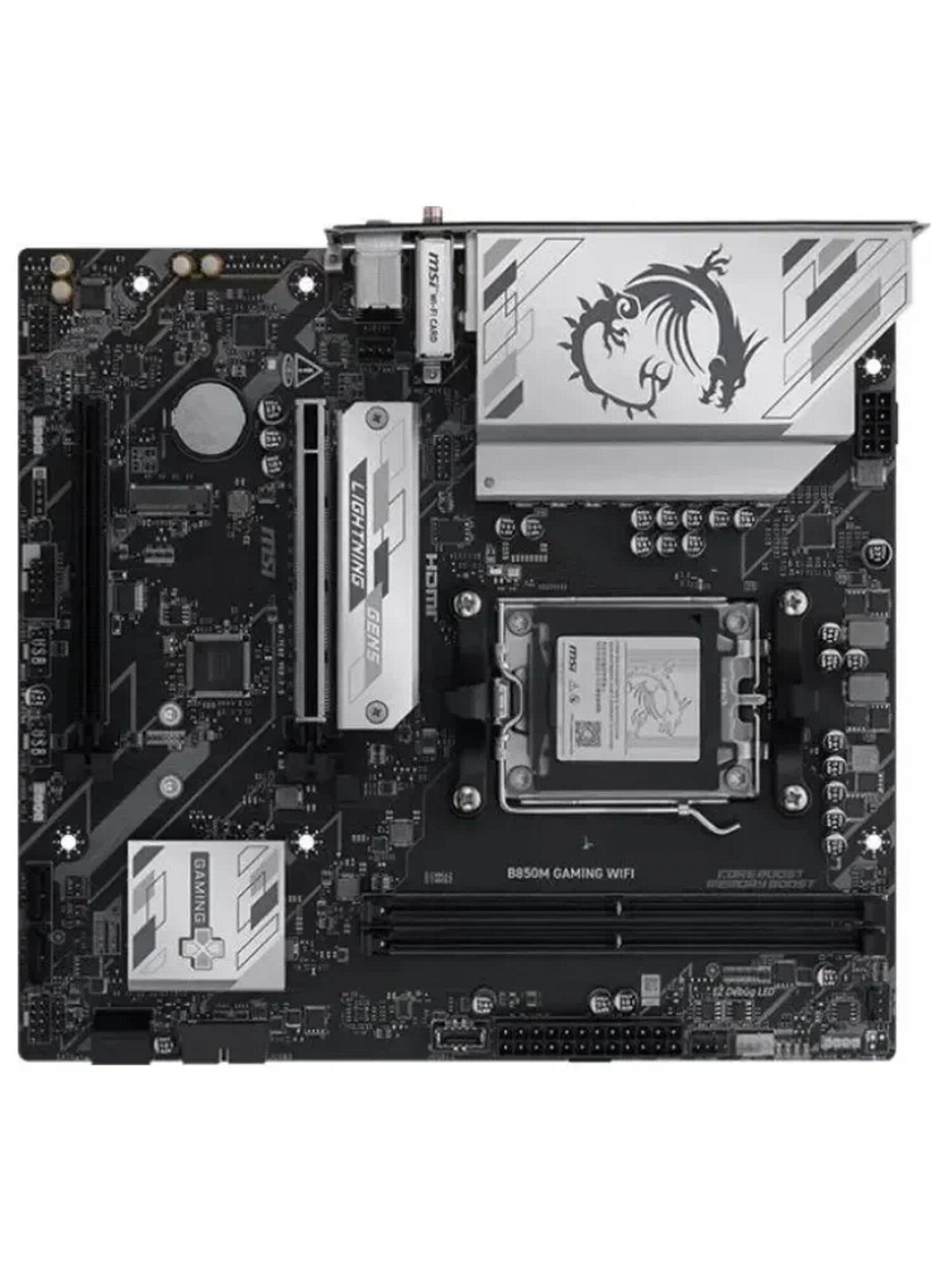 Материнская плата MSI B850M GAMING WIFI mATX AM5 AMD B850 2xDDR5 (128ГБ)
