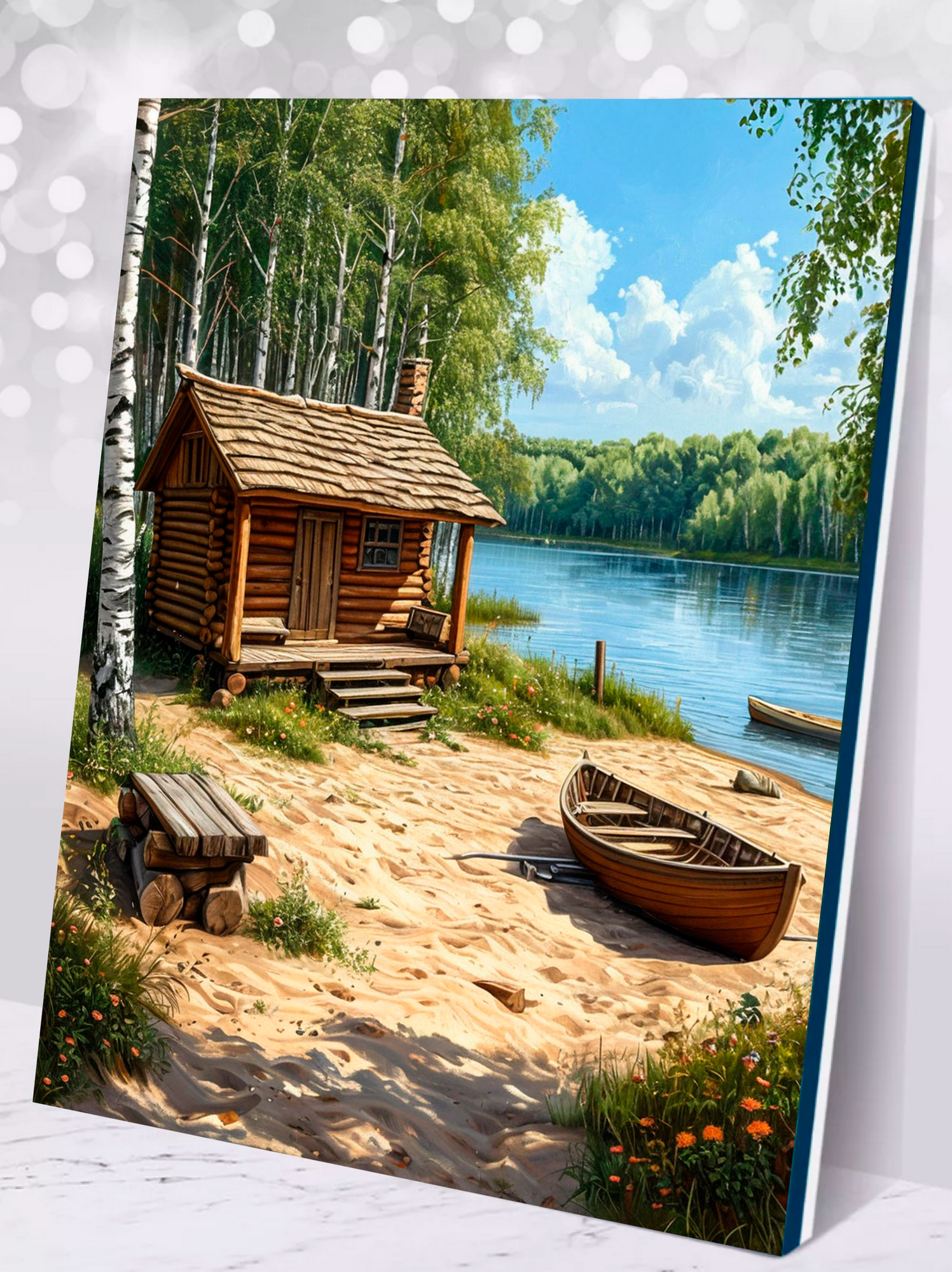 Картина по номерам Дом рыбака 40х50 см, хлопковый холст на подрамнике, акрил, Art Hobby Home