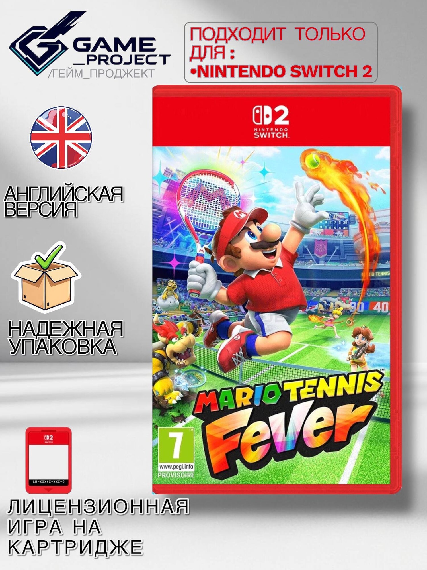 Mario Tennis Fever , для Nintendo Switch 2 , Картридж , Английская версия