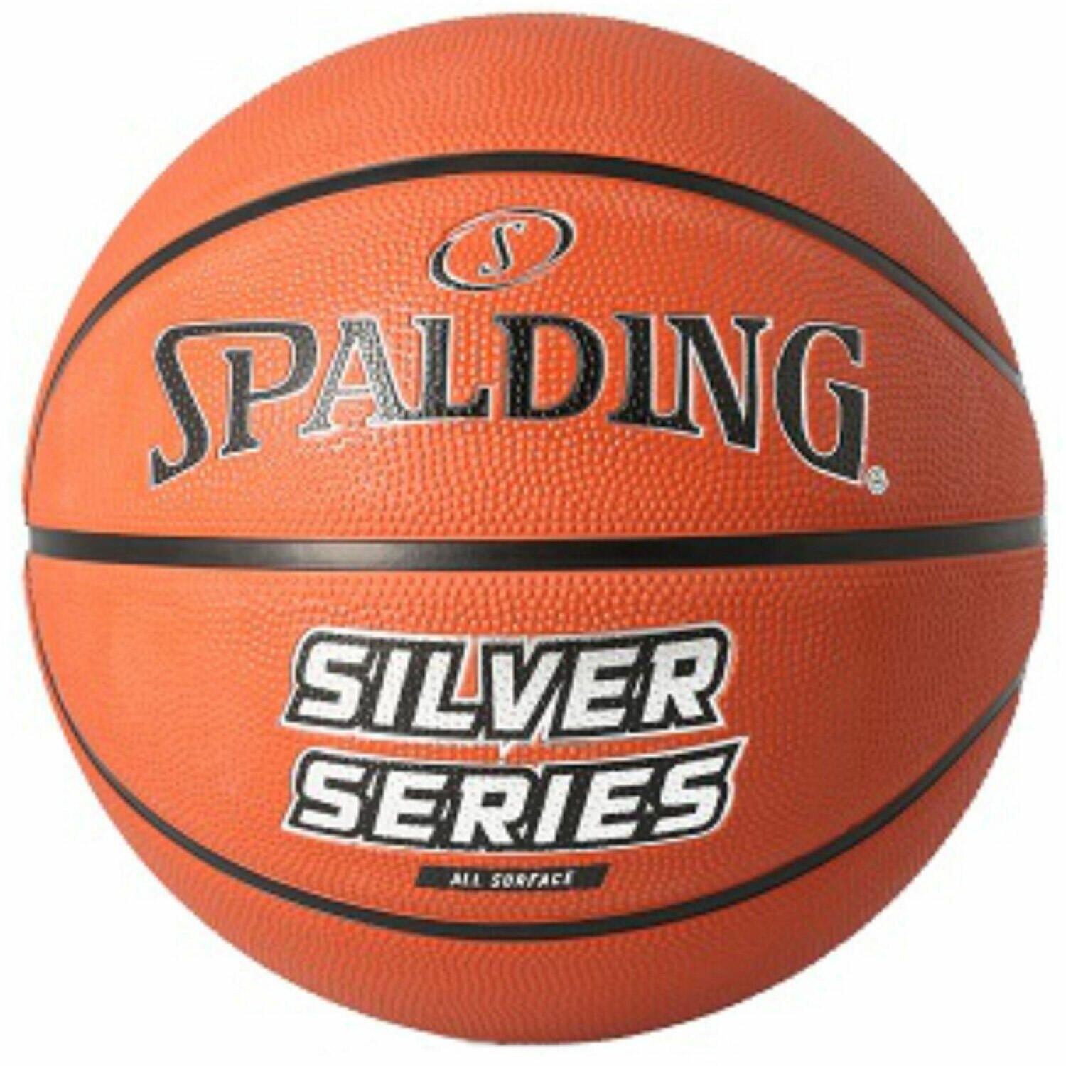 Баскетбольный мяч Spalding NBA Silver Outdoor, Decathlon, Цвет: Оранжевый, Размер: 5