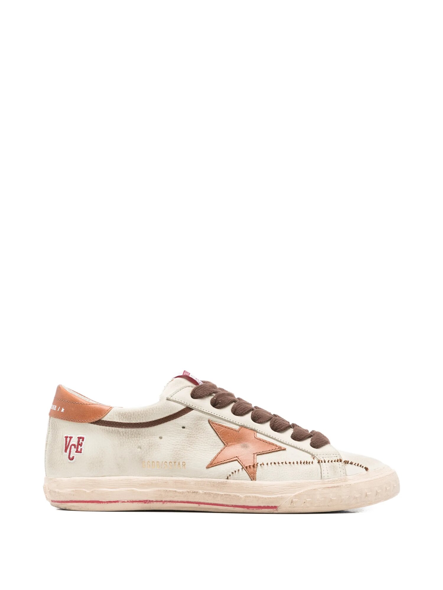 Кроссовки Star-applique leather sneakers