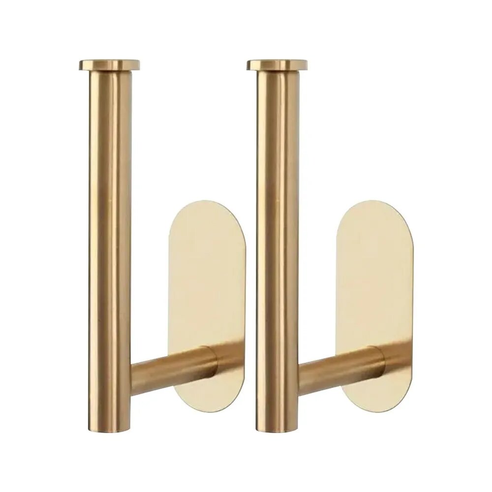 1 пара самоклеящихся боковых держателей для штор (золотистые)