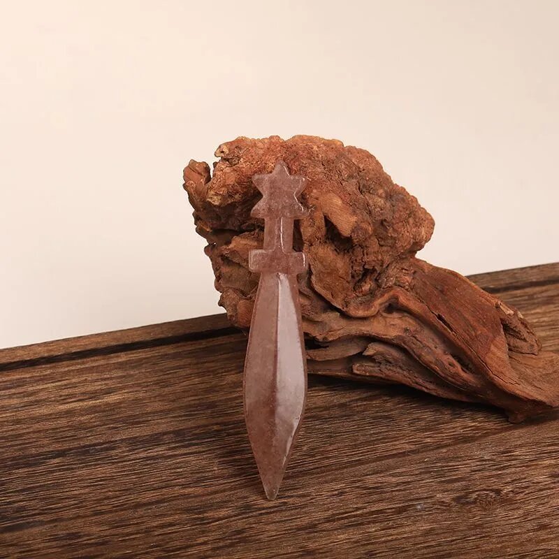 Алтарная атрибутика/Кристалл Ритуальный нож 13cm из натурального камня