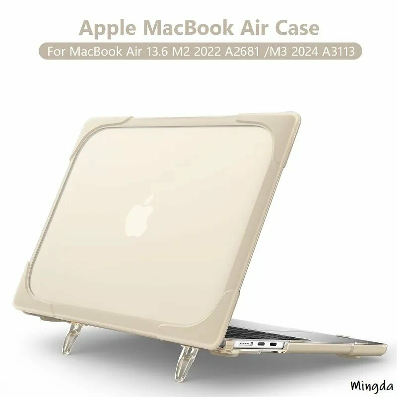 Чехол для MacBook Air 13.6 M2 2022 (A2681), M3 2024 (A3113), M4 2025 (A3240) Противоударный бампер для ноутбука, хаки