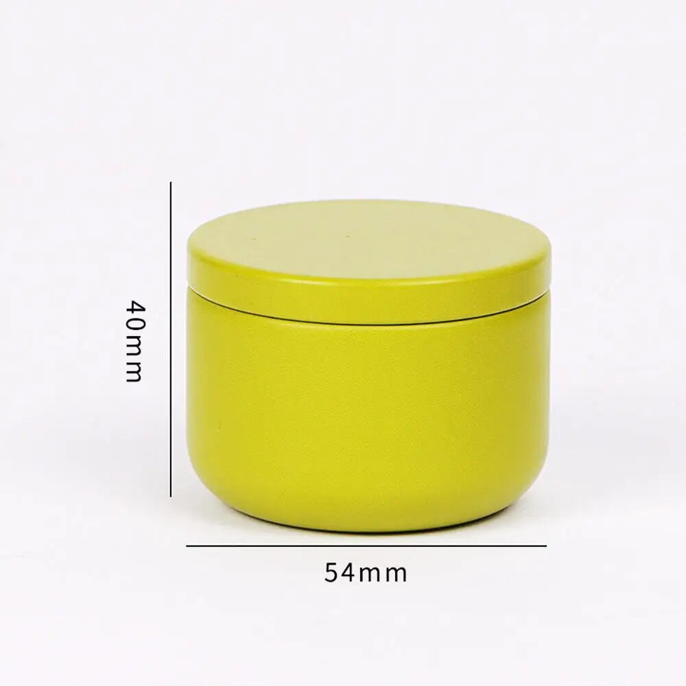 Мини жестяная коробка Round Green 54x40 мм
