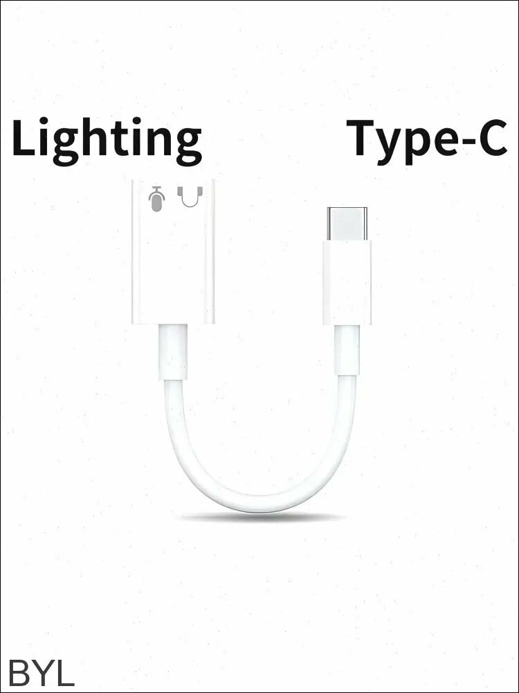 Переходник для наушников iPhone 15/16 17. Для проводных наушников. Адаптер USB C на Audio Adapter Lightning. Переходник для Type C - Lightning без Bluetooth для айфон.