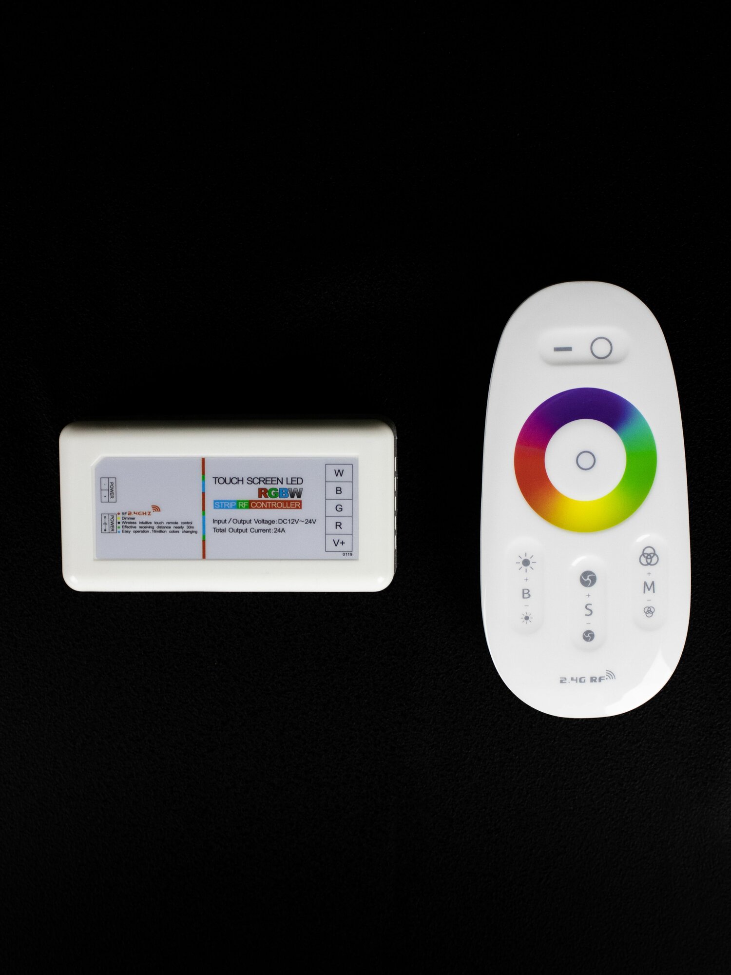 Контроллер для управления светодиодными RGBW лентами Touch series 288/576W 24 A с сенсорным пультом ДУ