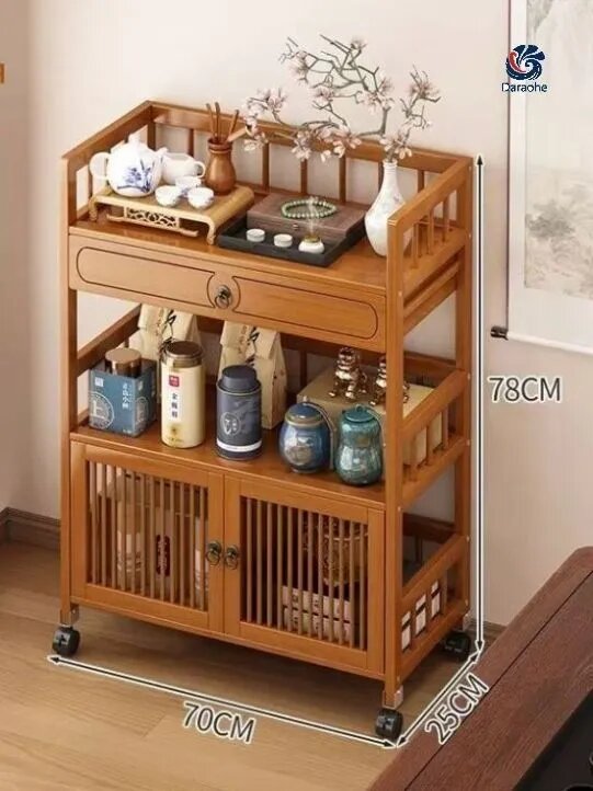 Этажерка, 3 секц, Бамбук, 70х25х78 см