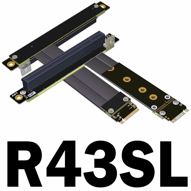 ADT-LINK PCI-E 3.0 Riser Card для M.2 NVMe 0.05m, R43SL