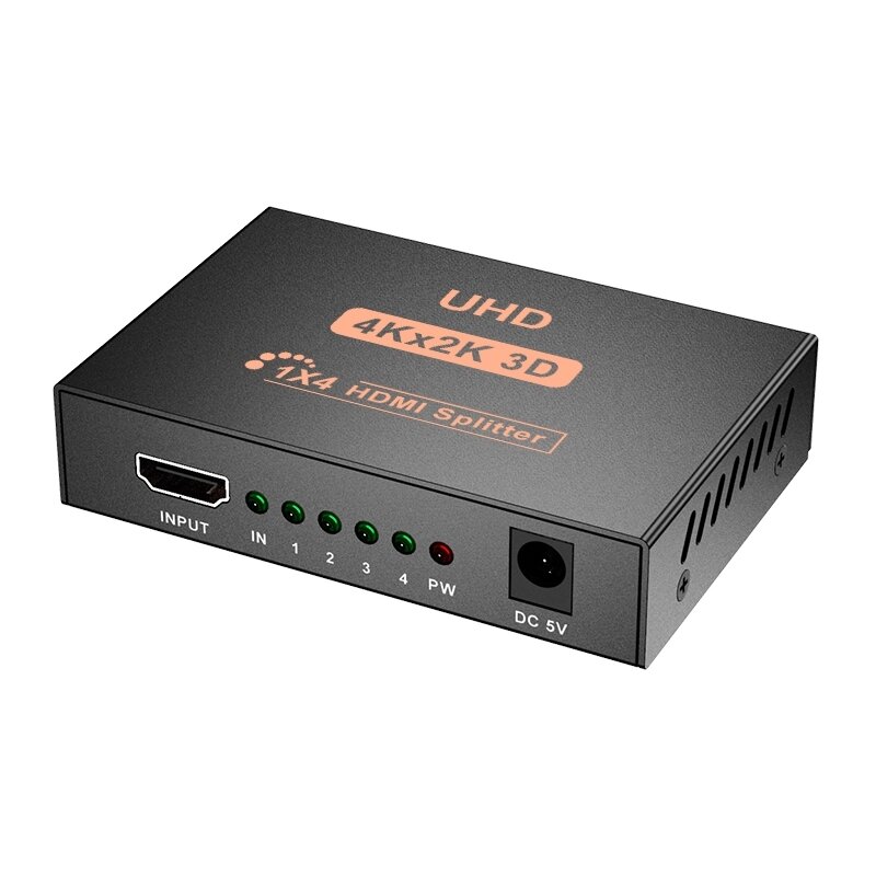 4K 1X4 Разветвитель с 1 портом на 4 дисплея Дублирование/Зеркало Питание от USB для (выходов)-ROMIKY