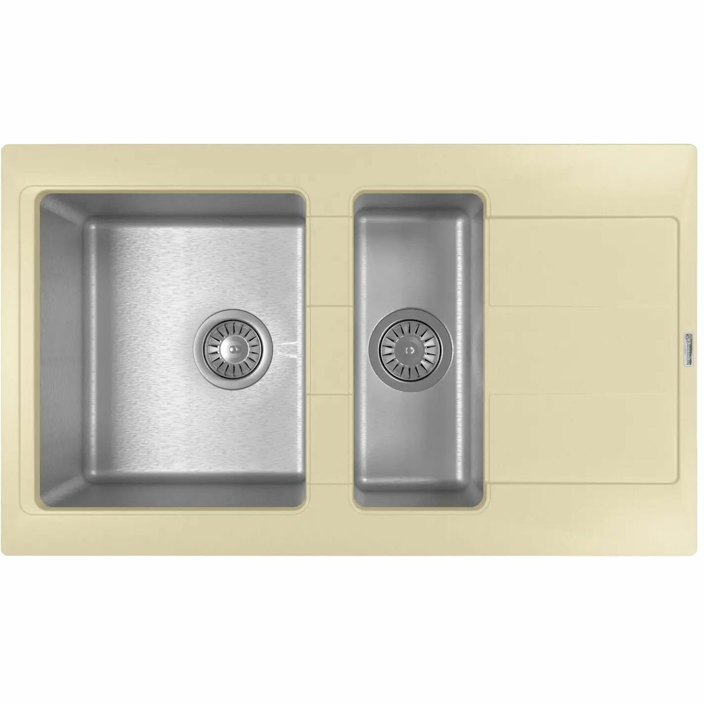 Мойка кухонная прямоугольная Флорентина (Florentina) Комби 860К Шампань (21.410. D0860.202)