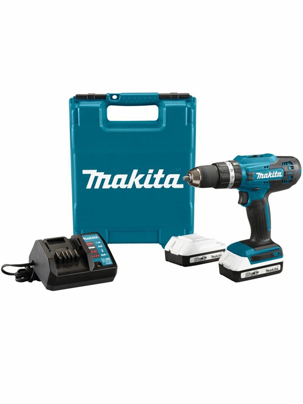 Дрель-шуруповерт ударная аккумуляторная 42Нм G-series 18В, 2х2Ач, з/у Makita HP488D006