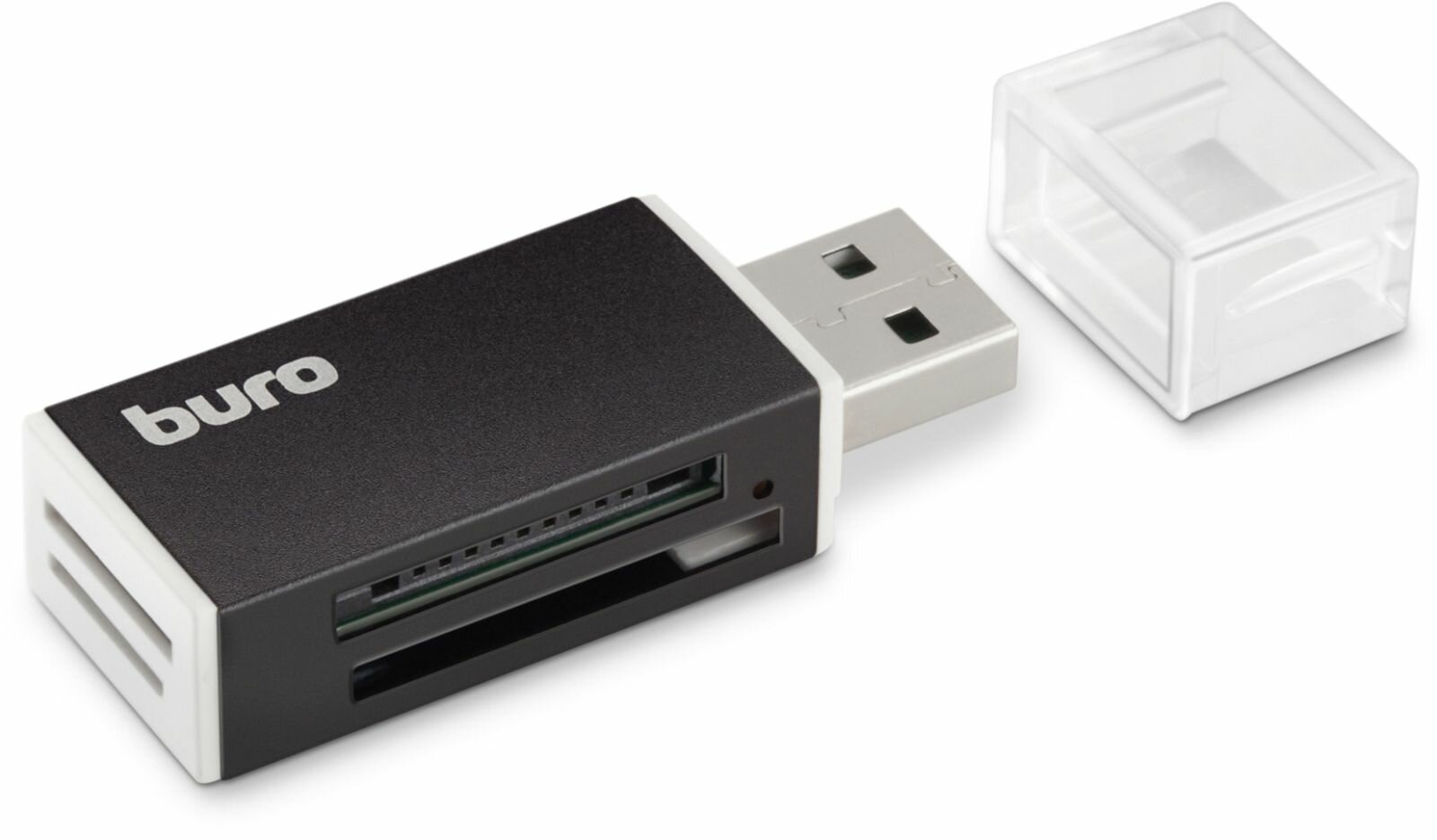 Картридер Buro Устройство чтения карт памяти, USB 2,0, черный (BU-CR-3104)