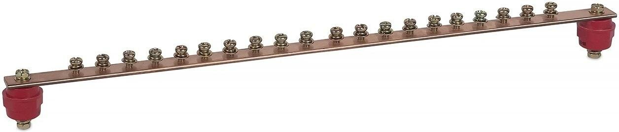 Шина заземления CABEUS медная, ширина 483 мм, высота 20 мм (CGB-IN-1U-20-19)