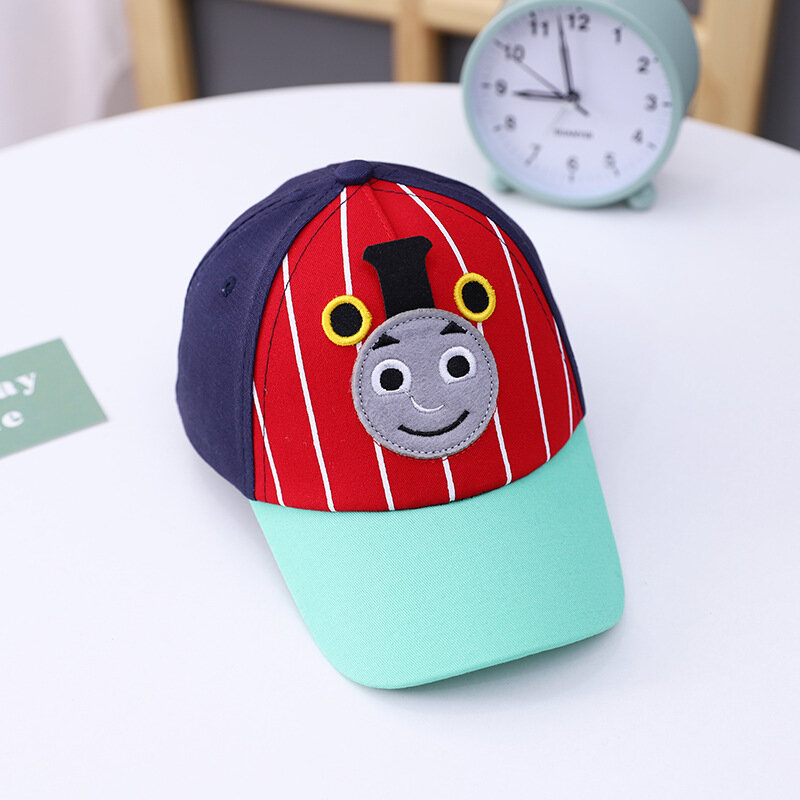 DIY Кепка Детская Поезд Томас Мультяшная Бейсболка Хлопок