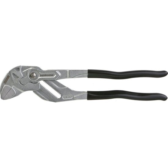 Hanskonner Клещи-переставные, 300мм, кнопочный шарнир, без засечек на губках, HK1020-09-A300