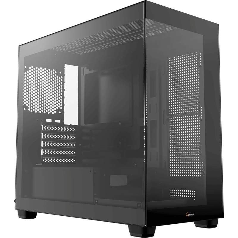 Корпус ПК Case Ocypus Gamma C52 BK, Mini‑Tower, чёрный, mATX/mITX, 1xUSB‑A 3.0 + 2xUSB 2.0
