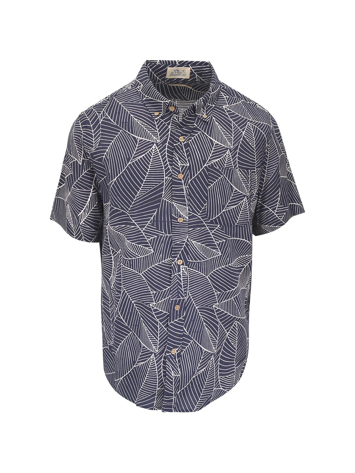 Рубашка Faherty Leaf-print short-sleeved shirt