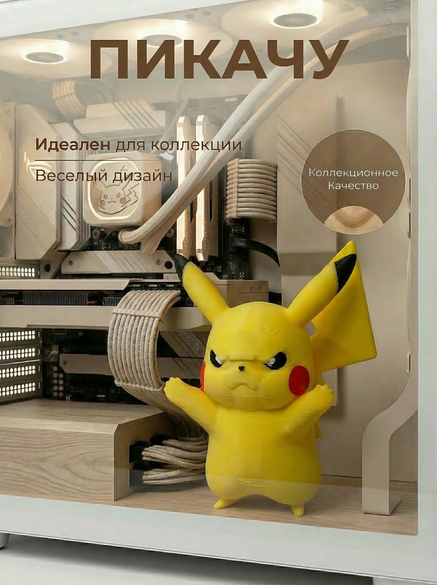 Пикачу в компьютере! Фигурка Покемон (Pokemon Pikachu)