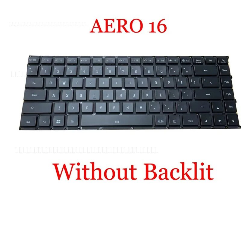 Клавиатура A + для ноутбука без подсветки для Gigabyte AERO 16, OLED BKF BSF, английский, американский, черный
