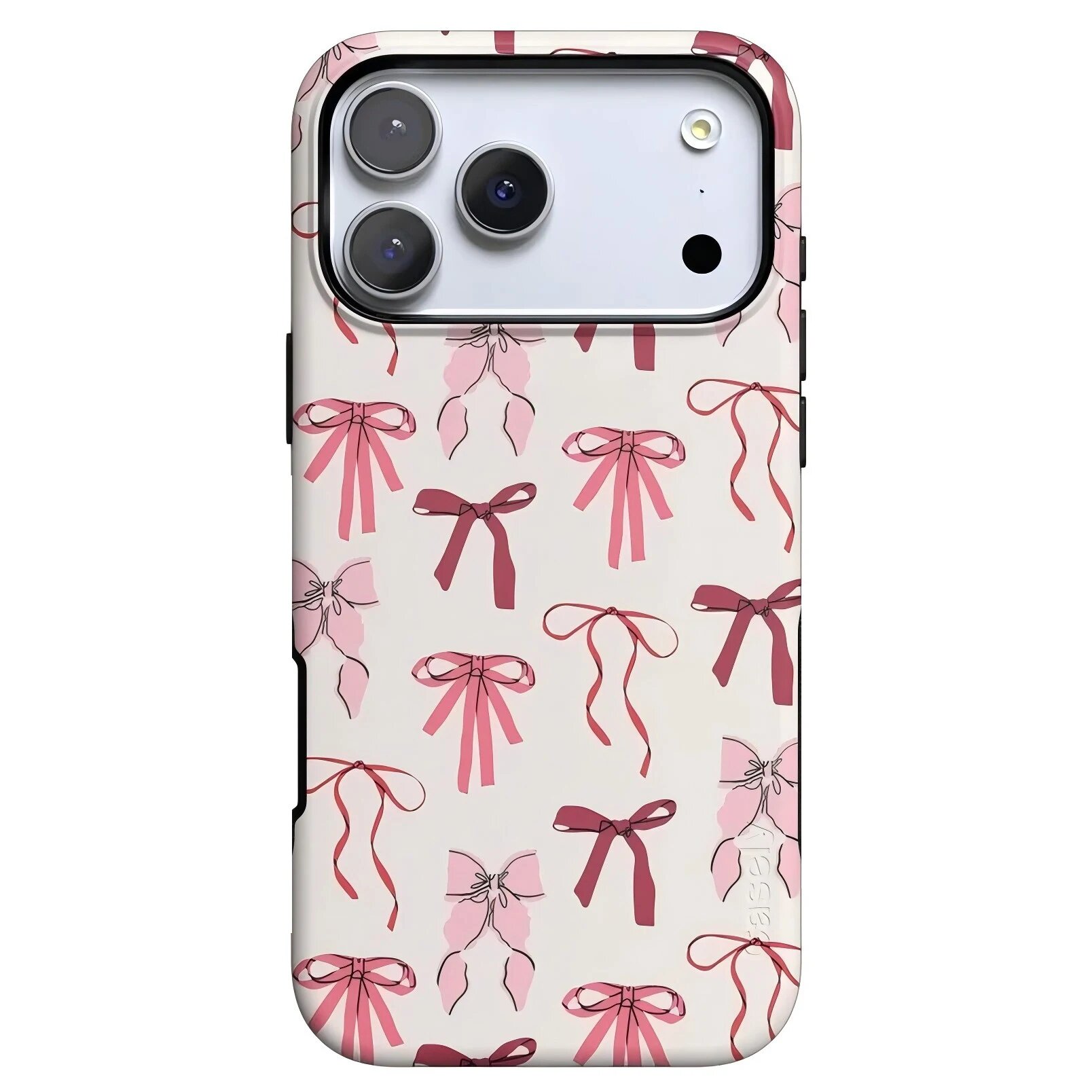 Новый чехол Fresh Bow Plaid для iPhone 17, 16e, 16, 15, 14, 13, Розовый, FLR-FX3642t2, iPhone 17 Pro