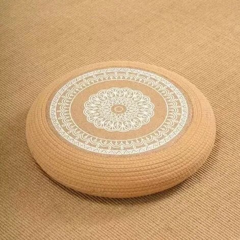 Подушка-футон напольный коврик для медитации из хлопчатобумажной нити для балкона, татами(диаметр 40 см, толщина 10 см)