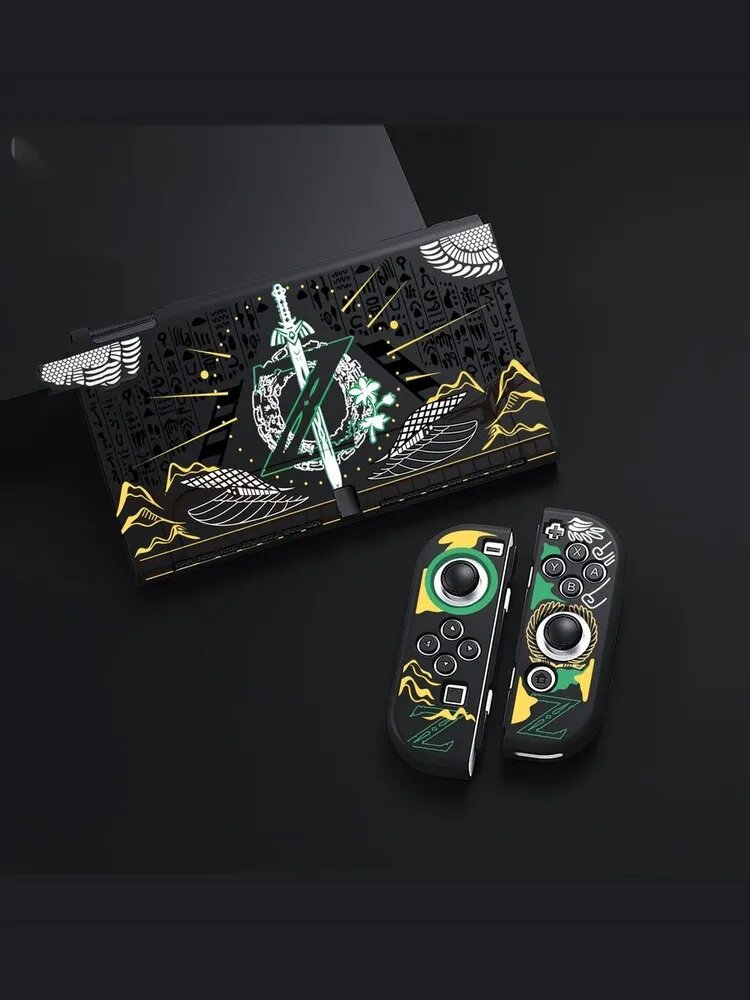 Силиконовый защитный чехол на игровую приставку Nintendo Switch Oled, мягкий чехол из TPU ZELDA