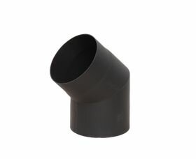 Отвод для дымохода LAVA (конструкционная сталь 2мм, черный) угол 45* Д200мм