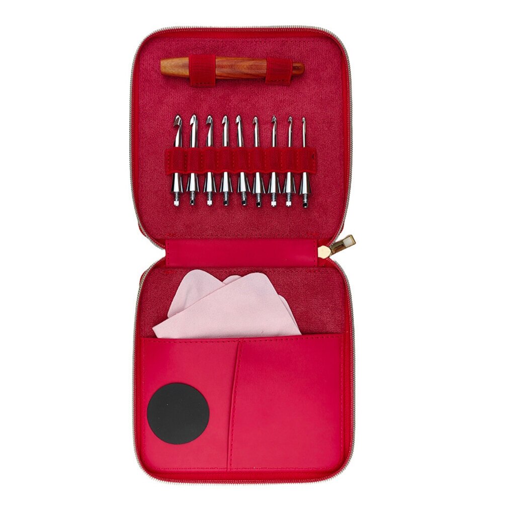 Набор сменных вязальных крючков для вязания крючком с эргономичной ручкой, которую легко заменить для проектов ручной работы