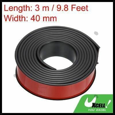 Кромочная лента самоклеящаяся U-образная для мебели 3 м × 40 мм черная — защита краёв столов, стульев, шкафов и др.