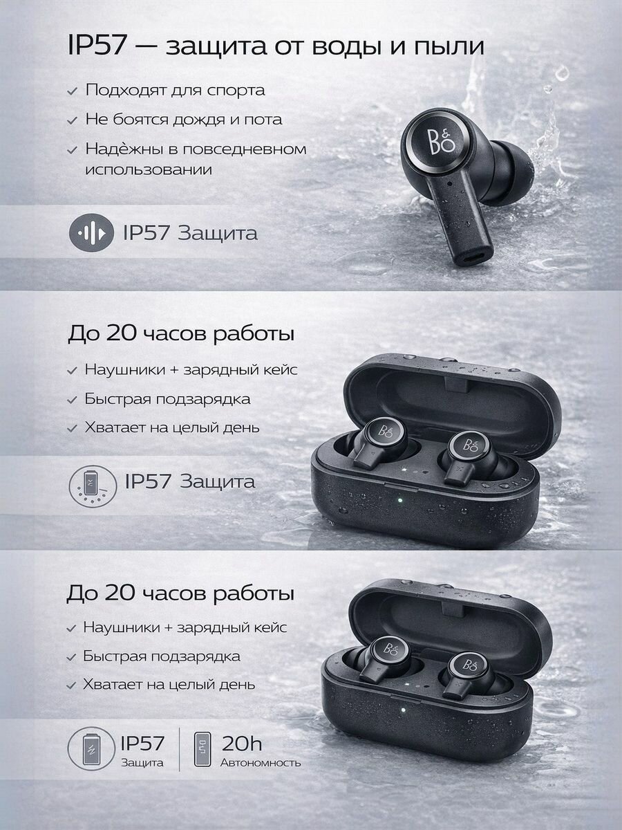 Наушники Shoptronic, беспроводные, активное шумоподавление, чёрные