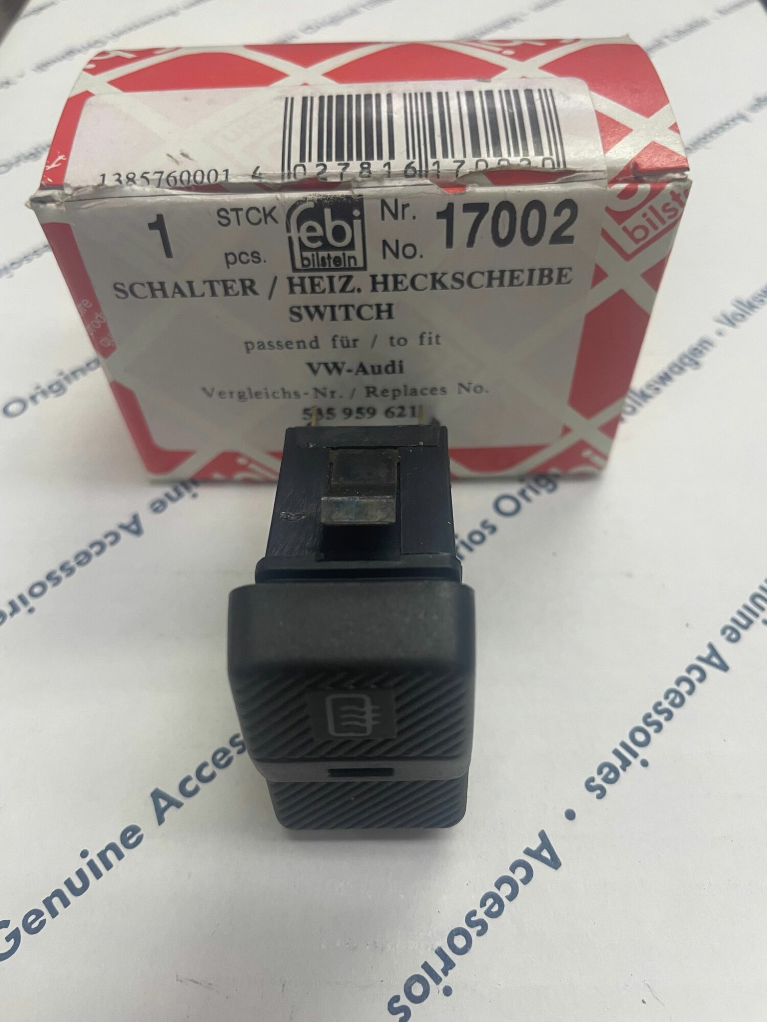 Кнопка обогрева заднего стекла Febi 17002 для VW PASSAT B3 (1988-1993) (535959621)