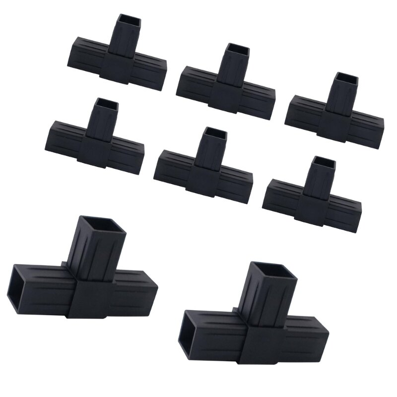 Упаковка из 8 Пластиковых Квадратных Трубчатых Соединителей Для труб диаметром 1 дюйм и 25 мм Простая Сборка Без Инструментов Для Полочных Каркасов DIY Проектов