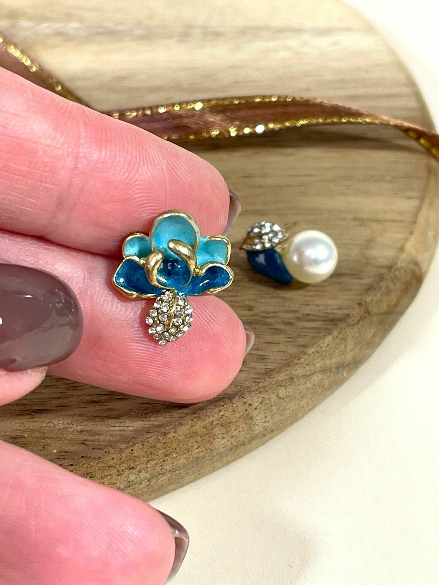 Серьги, жемчуг имитация, фианит, искусственный камень
