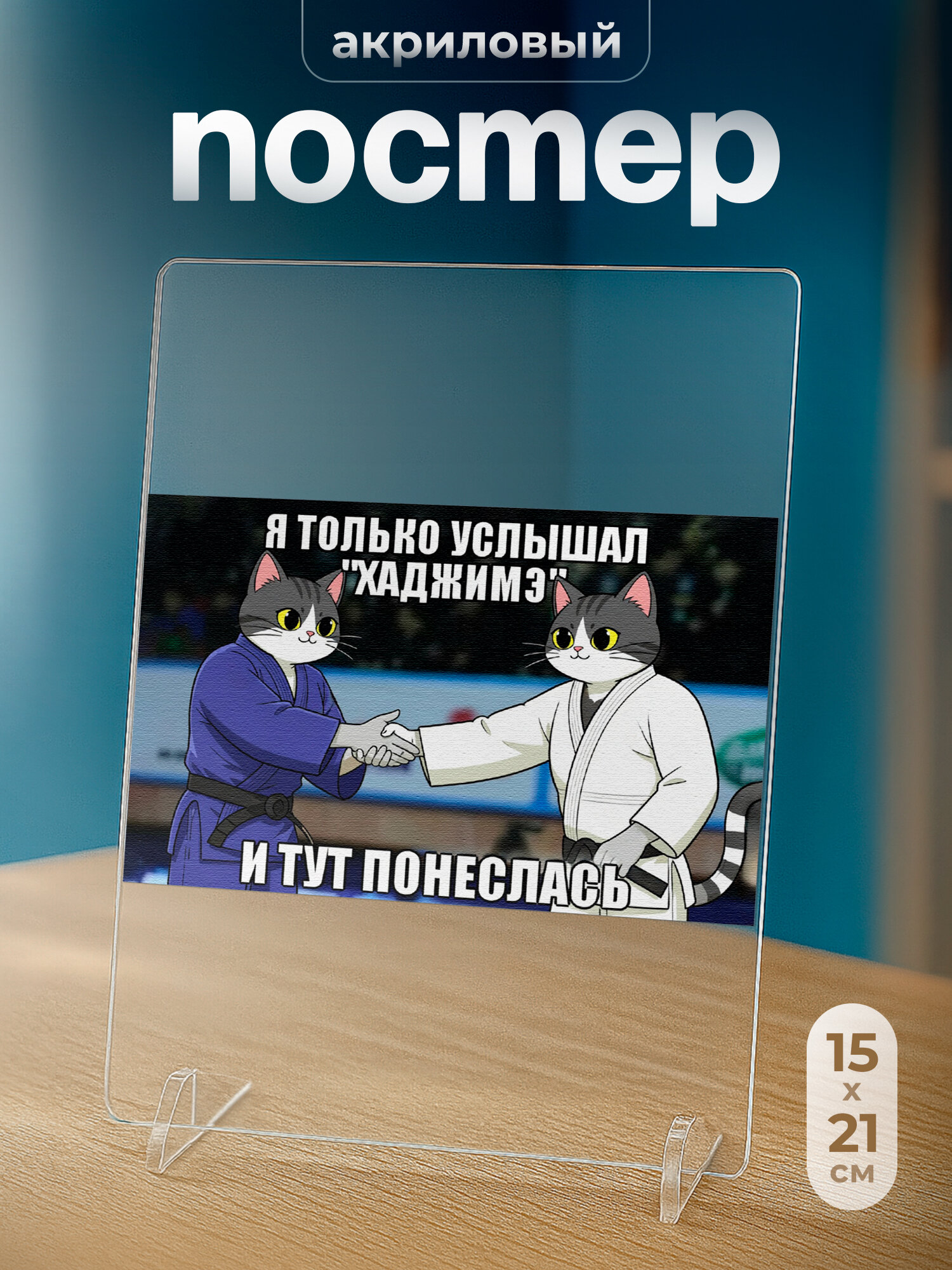 Постер акриловый дзюдо хаджимэ