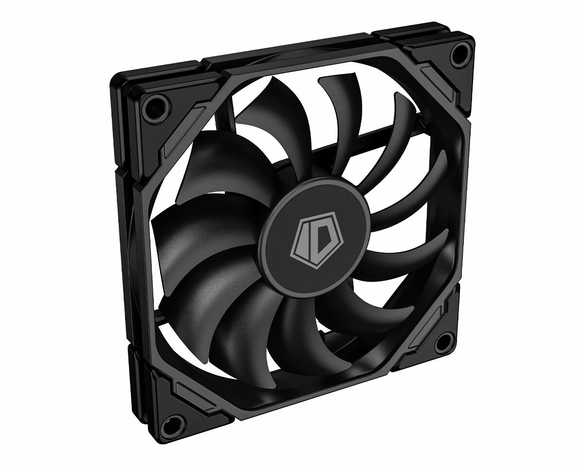 Вентилятор для корпуса ID-COOLING TF-9215-K 92x92x15мм (PWM, 4pin, черный, резиновые углы, 800-2800об/мин)