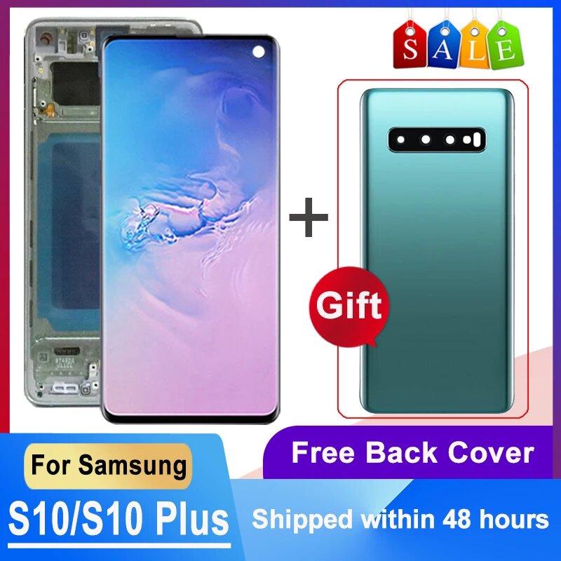 Дисплей Super AMOLED Samsung S10 Black Frame в сборе