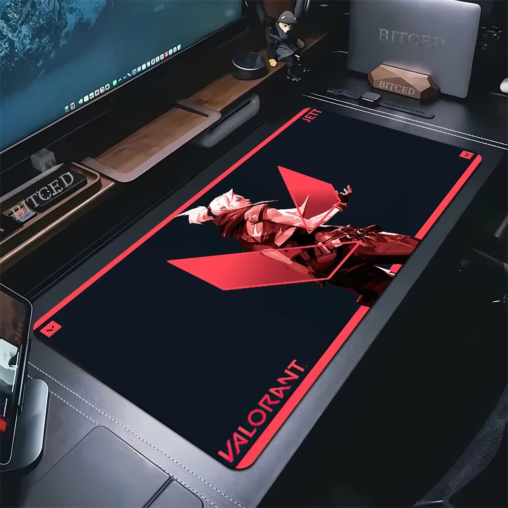 Большой коврик для мыши Valorant Gaming Mousepads Настольный коврик Gamer Xxl Коврик для мыши 50x100 см Нескользящие настольные коврики Настольный ковер Дизайн коврика для мыши