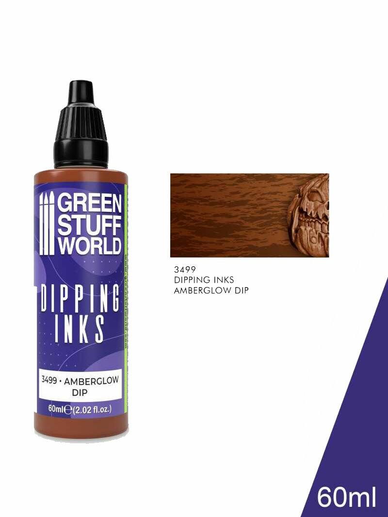 Краска акриловая 3499 цвет Amberglow Dip, 60 мл, Dipping Inks, Green Stuff World