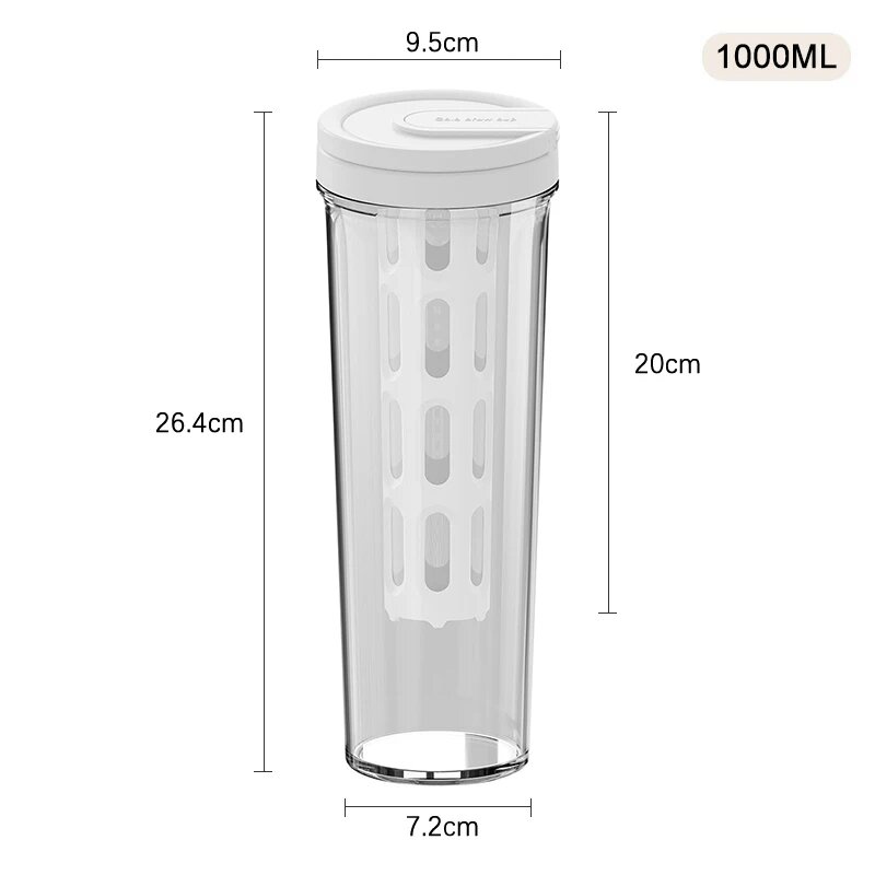 Портативная кофейная бутылка WHPHous для холодного заваривания Белый, 1000ML White