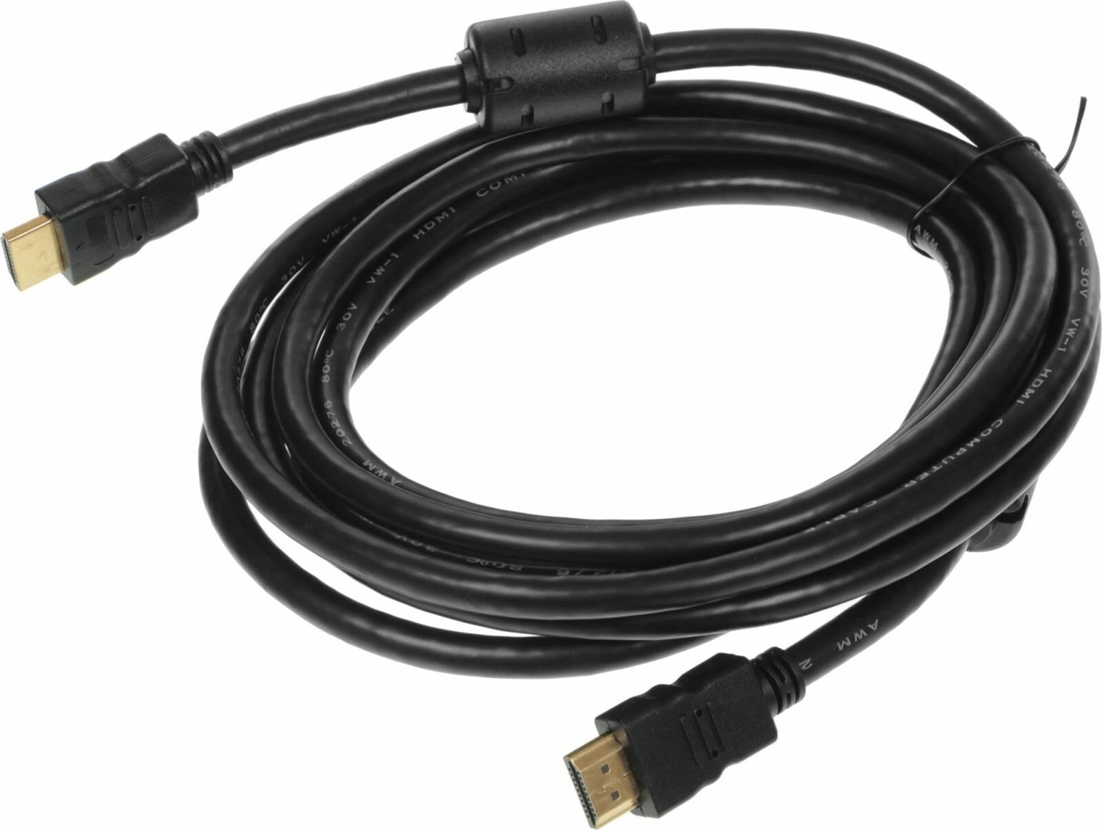 Кабель аудио-видео Ningbo HDMI m - HDMI m, 3 м, ферритовые кольца, позолоченные контакты, черный (HDMI-3M-MG(VER1.4))
