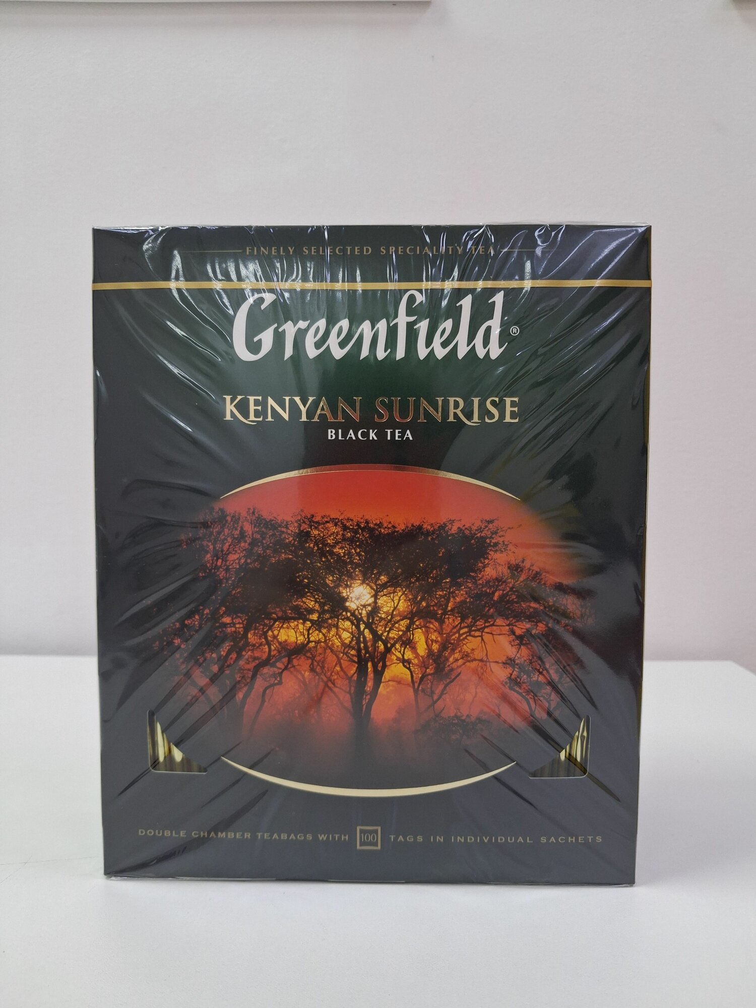 Чай Чёрный Байховый Кенийский Greenfield Kenyan Sunrise (Гринфилд Кениан Санрайз) в индивидуальном саше, 100пак.