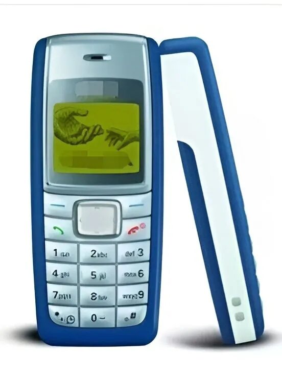 Мобильный телефон Nokia Мобильный телефон, светло-синий, красный