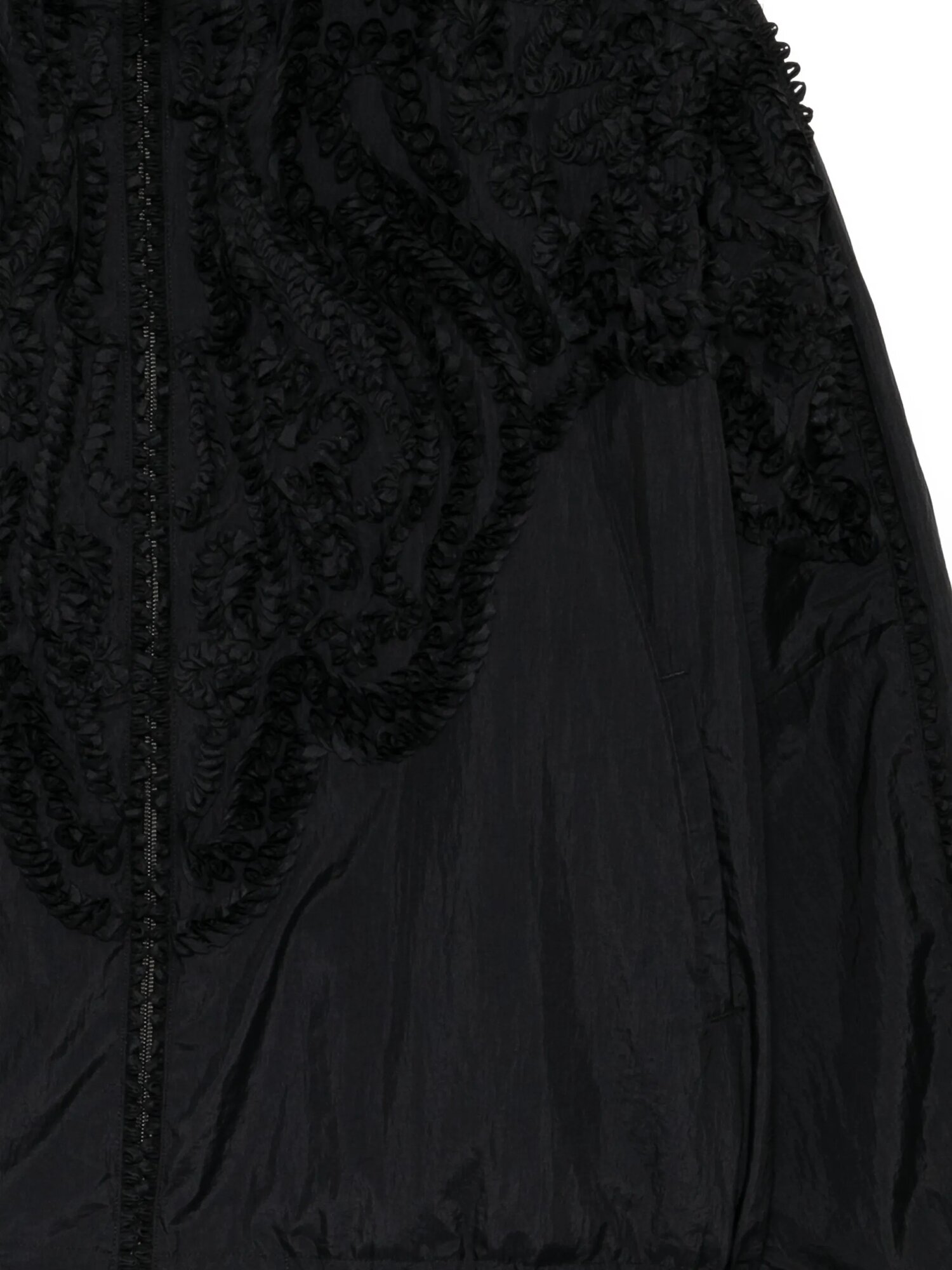 Куртка TAAKK Floral-embroidered jacket, размер 3, black/black — фото 1